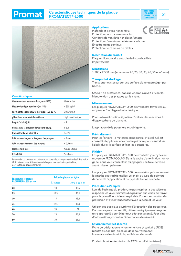 Documentation technique - Promat France