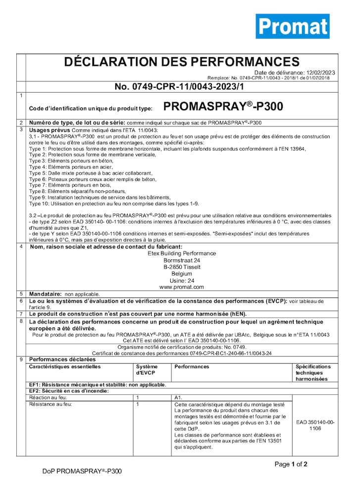 Documentation technique - Promat France