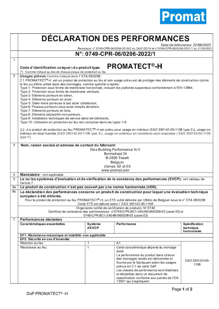 Documentation technique - Promat France