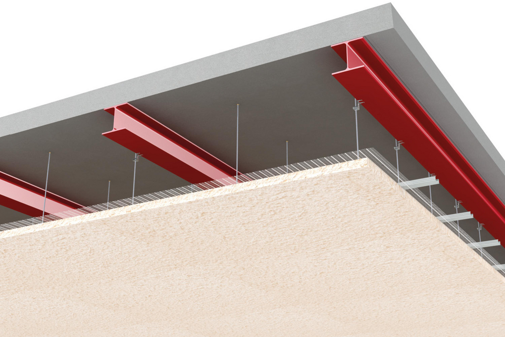Membrane horizontale PROMASPRAY®-P300 - Sous plancher béton et poutres ...
