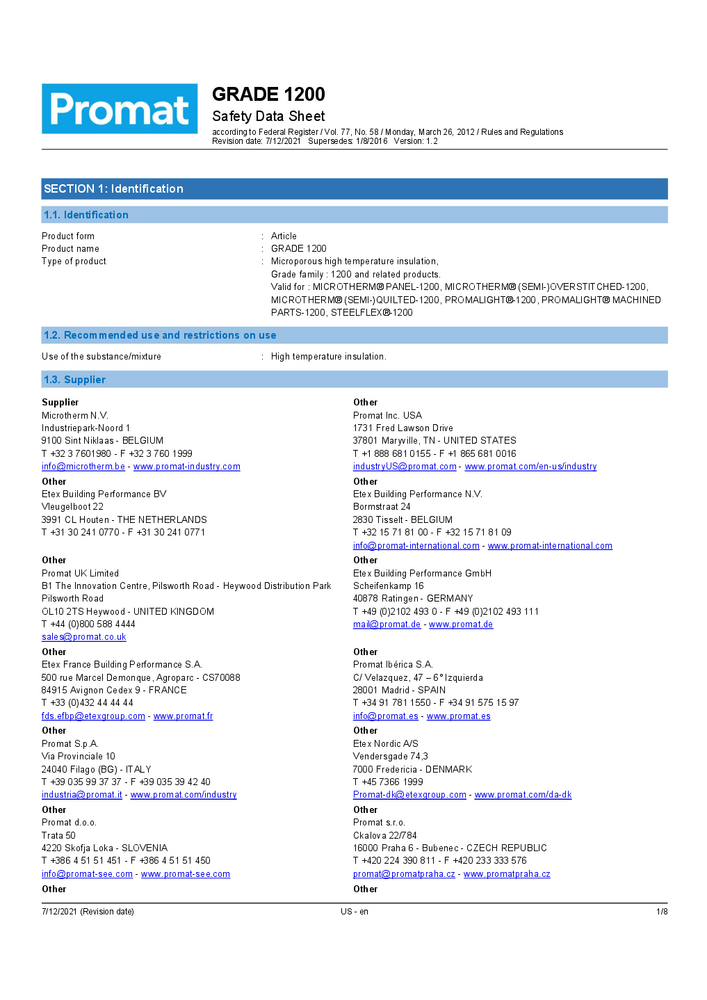 Documentation - Promat