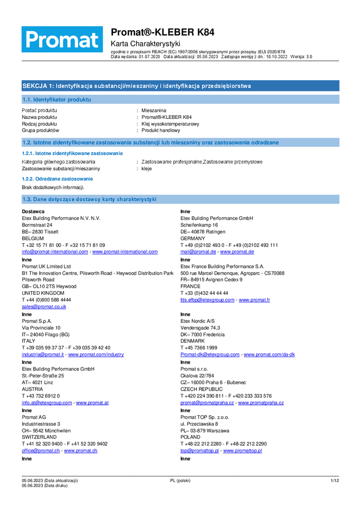 Dokumenty do pobrania - Promat