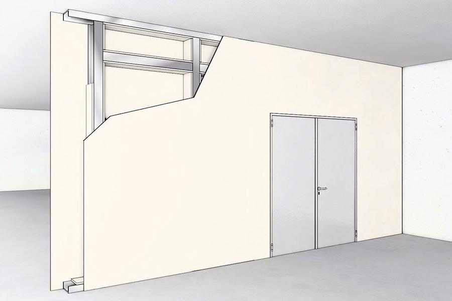 Konstruktion 450.81 Trennwand mit Stahlprofilen, tragend, F90-A - Promat