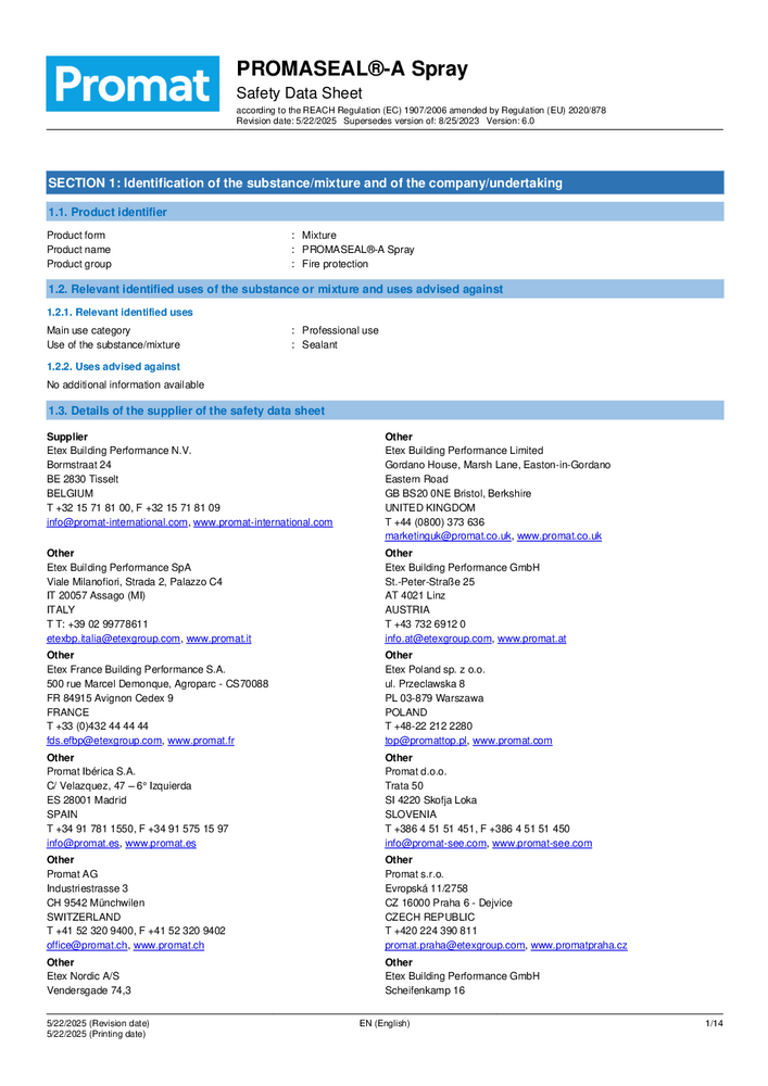Documentation - Promat Hong Kong