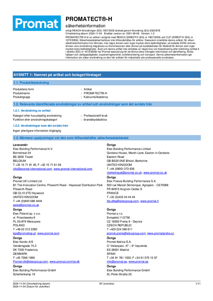 Dokumentation - Promat